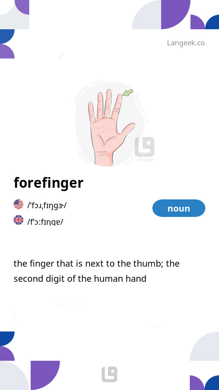 Definition & Meaning of "Forefinger" | Picture Dictionary