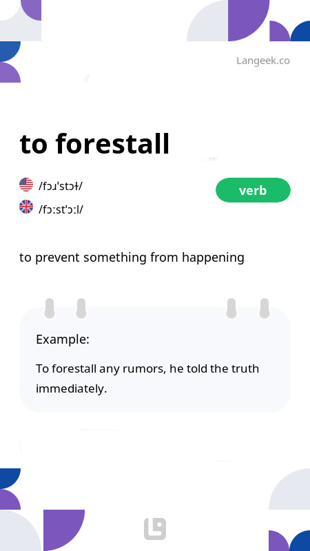 Forestall Meaning Forestall Definition And Meaning
