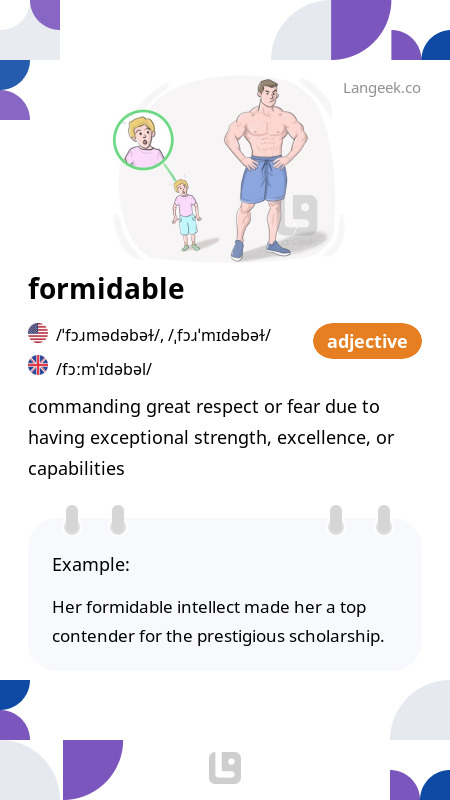 Definition & Meaning of "Formidable" | Picture Dictionary