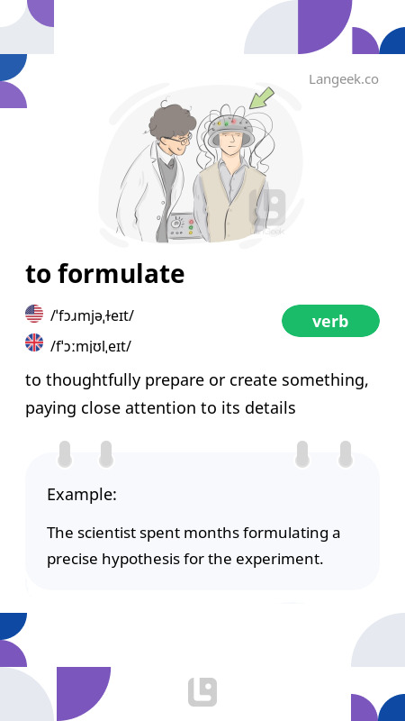 Definition & Meaning of "Formulate" | Picture Dictionary