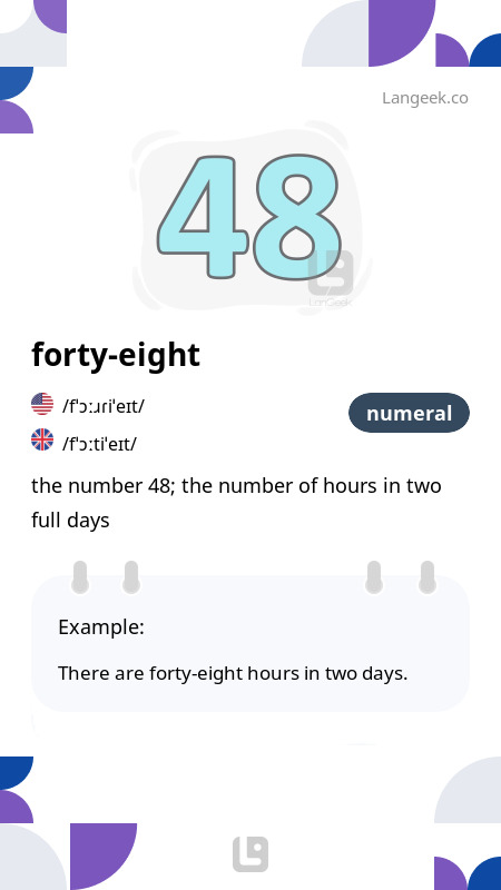 Definition & Meaning of "Forty-eight" | Picture Dictionary