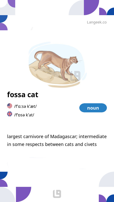 Definition & Meaning of "Fossa cat" | Picture Dictionary
