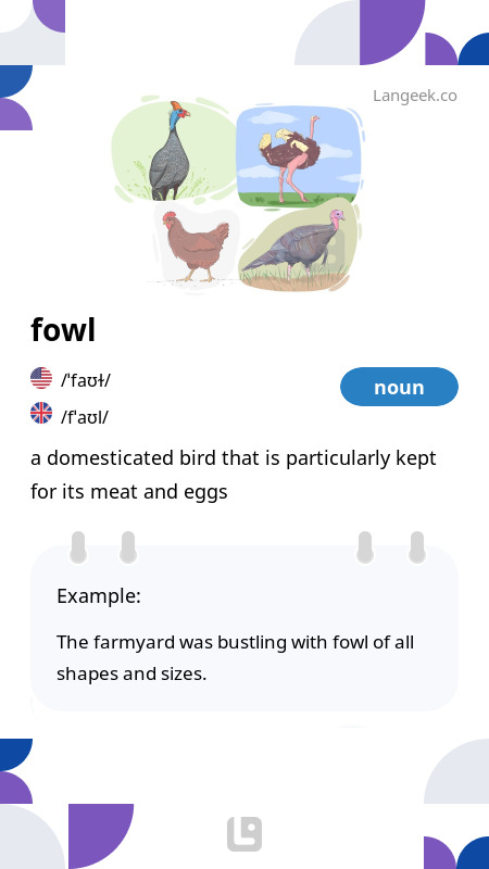Definition & Meaning of "Fowl" | Picture Dictionary