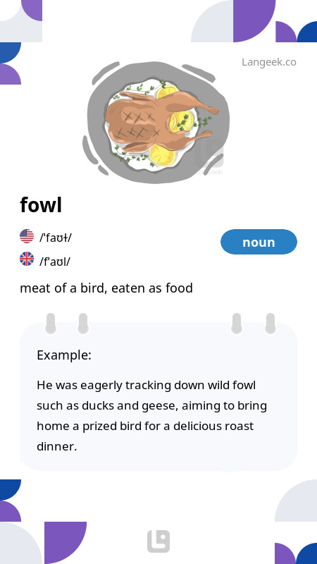 Definition & Meaning of "Fowl" | Picture Dictionary
