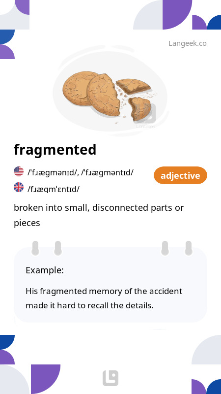 Definition & Meaning of "Fragmented" | Picture Dictionary