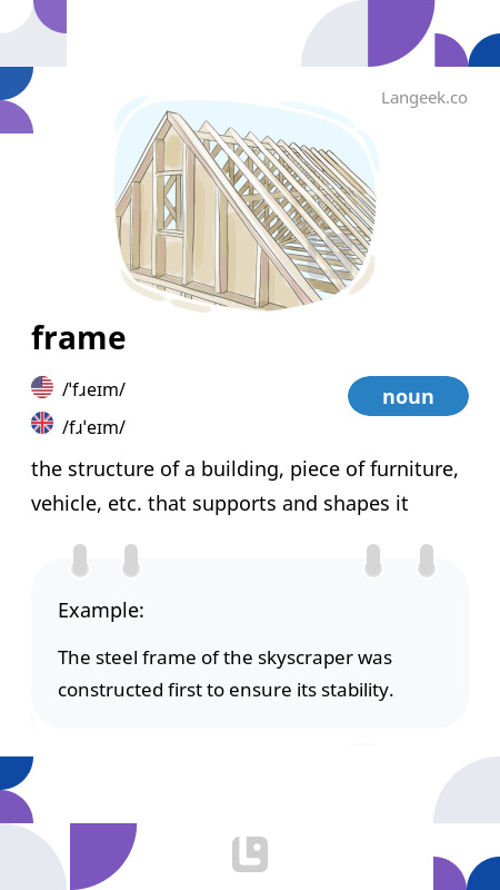Definition & Meaning of "Frame" | Picture Dictionary