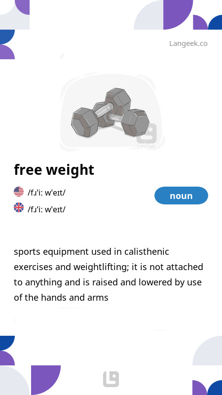 Definition & Meaning of "Free weight" | Picture Dictionary