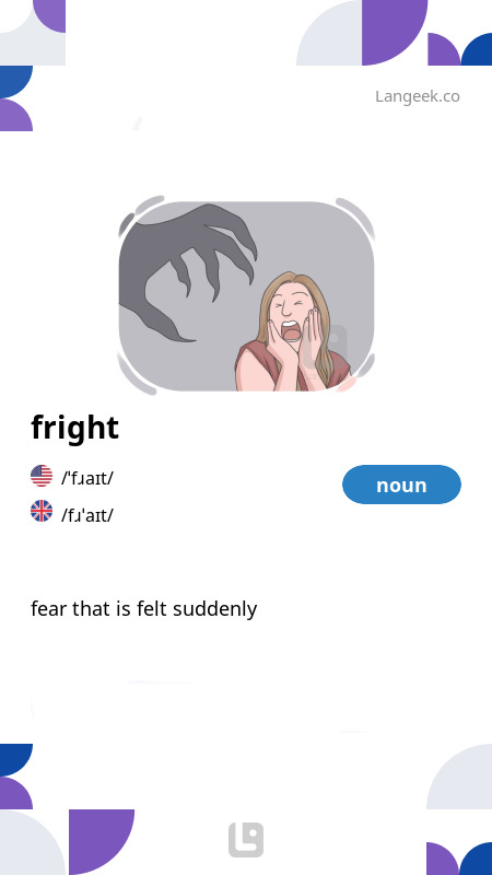 Definition & Meaning of "Fright" | Picture Dictionary