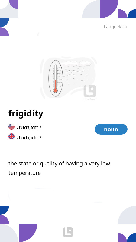 Definition & Meaning of "Frigidity" | LanGeek