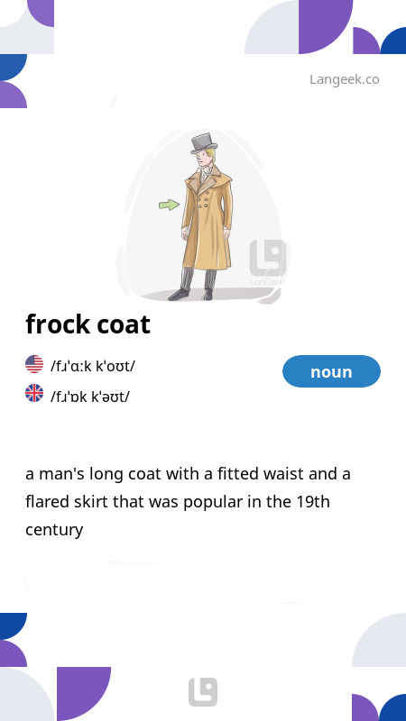Definition & Meaning of "Frock coat" | Picture Dictionary