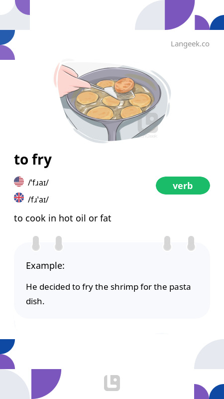 Definition & Meaning of "Fry" | LanGeek