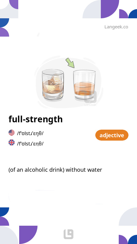 Definition & Meaning of "Full-strength" | Picture Dictionary