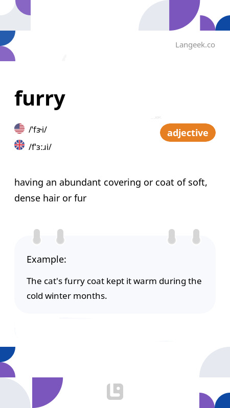Definition & Meaning of "Furry" | Picture Dictionary