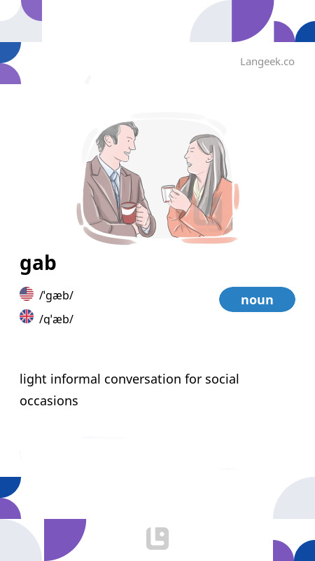 Definition & Meaning of "Gab" | Picture Dictionary