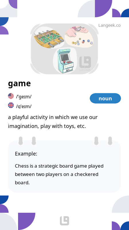 Definition & Meaning of "Game" | Picture Dictionary