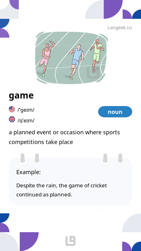 Definition & Meaning of "Game" | Picture Dictionary