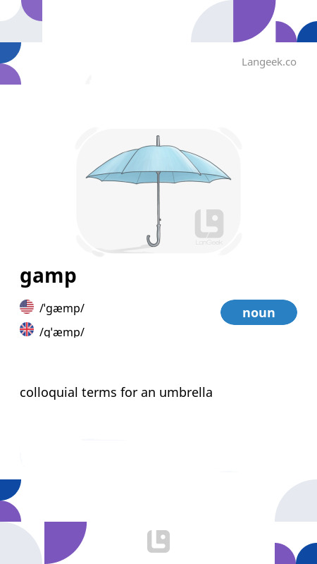 Definition & Meaning of "Gamp" | Picture Dictionary