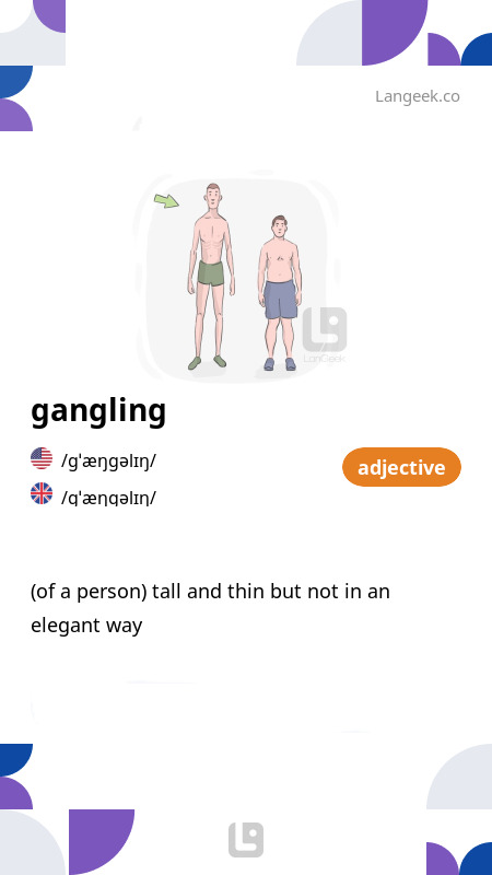 Definition & Meaning of "Gangling" | Picture Dictionary
