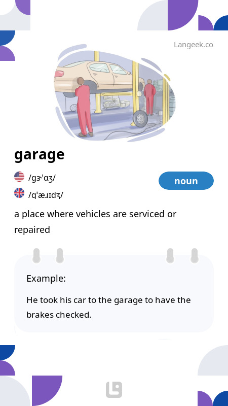 Definition & Meaning of "Garage" | Picture Dictionary