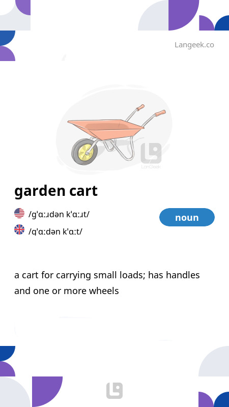 Definition & Meaning of "Garden cart" | Picture Dictionary