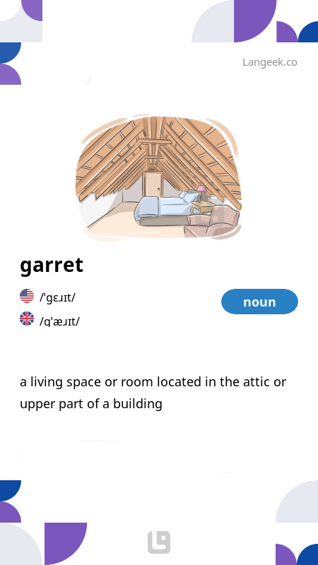 Definition & Meaning of "Garret" | Picture Dictionary
