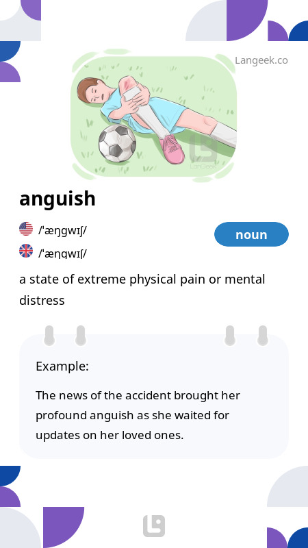 Definition & Meaning of "Anguish" | Picture Dictionary