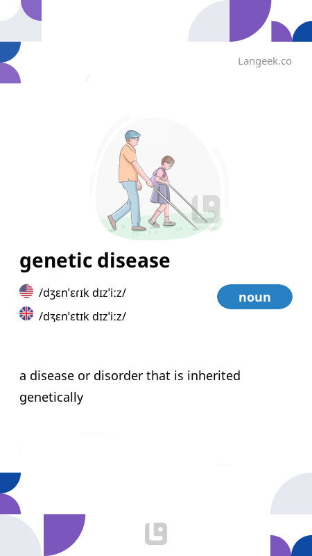 Definition & Meaning of "Genetic disease" | Picture Dictionary