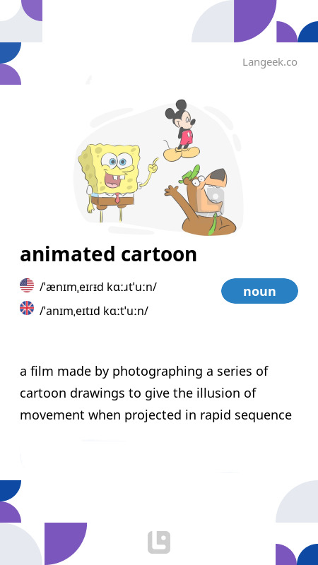 Definition & Meaning of "Animated cartoon" | Picture Dictionary