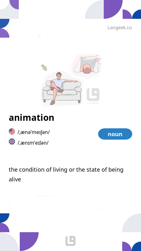 Definition & Meaning of "Animation" | LanGeek