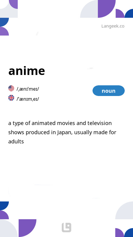 Definition & Meaning of "Anime" | Picture Dictionary