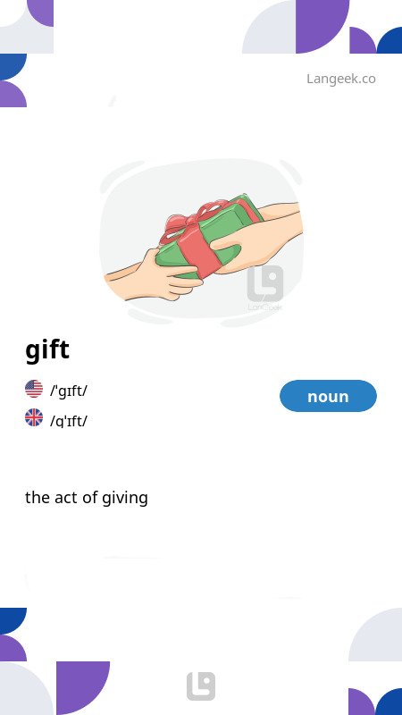 Definition & Meaning of "Gift" | LanGeek
