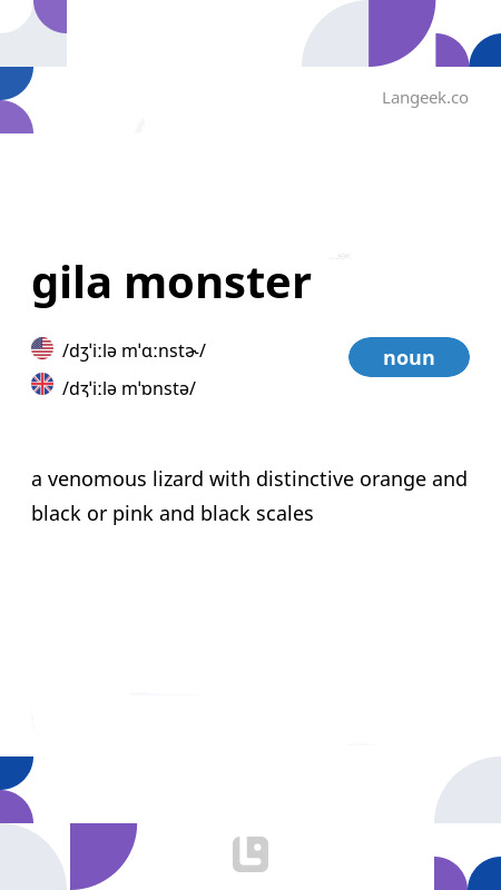 Definition & Meaning of "Gila monster" | Picture Dictionary