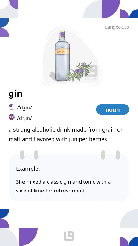 Definition & Meaning of "Gin" | Picture Dictionary