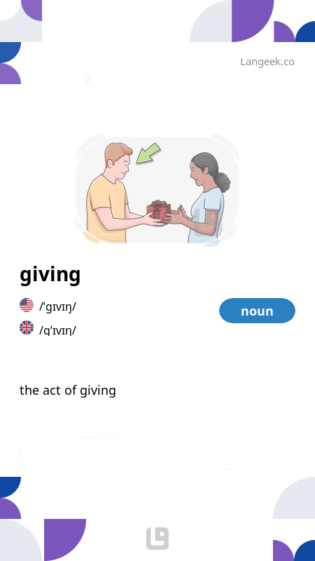 Definition & Meaning of "Giving" | Picture Dictionary