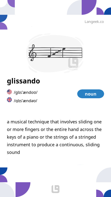 Definition & Meaning of "Glissando" | Picture Dictionary