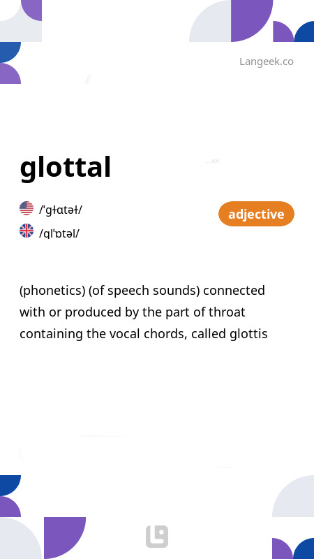 Definition & Meaning of "Glottal" | Picture Dictionary