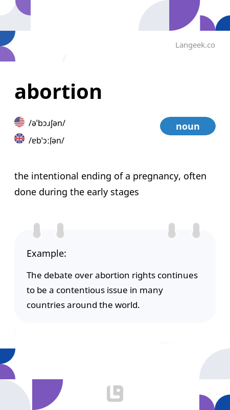 Definition & Meaning of "Abortion" | Picture Dictionary