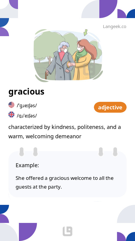 Definition & Meaning of "Gracious" | Picture Dictionary
