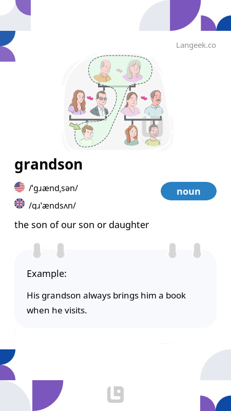 Definition & Meaning of "Grandson" | Picture Dictionary