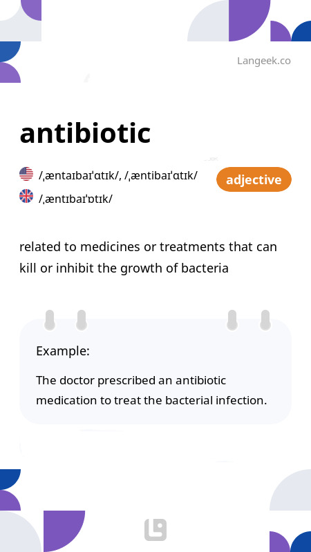 Definition & Meaning of "Antibiotic" | Picture Dictionary