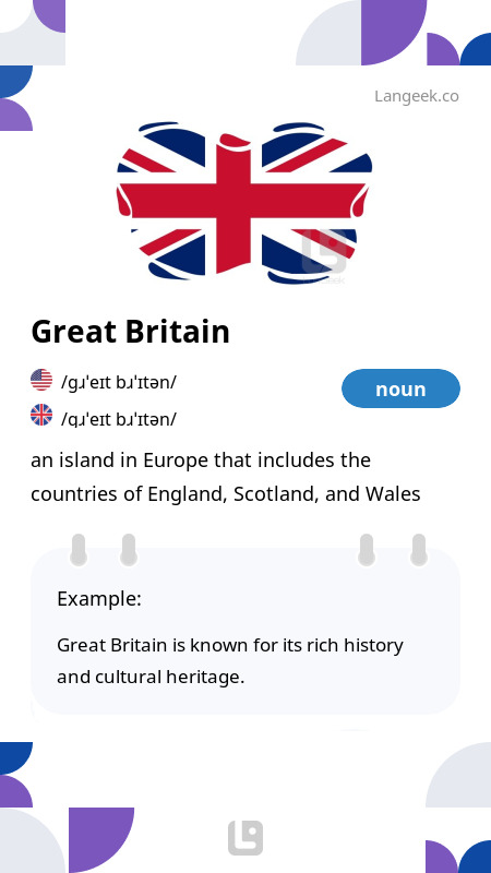 Definition & Meaning of "Great britain" | LanGeek