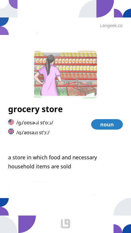 Definition & Meaning of "Grocery store" | Picture Dictionary