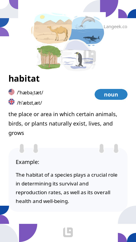 Definition & Meaning of "Habitat" | Picture Dictionary