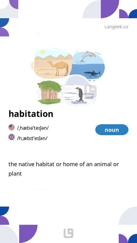 Definition & Meaning of "Habitation" | Picture Dictionary