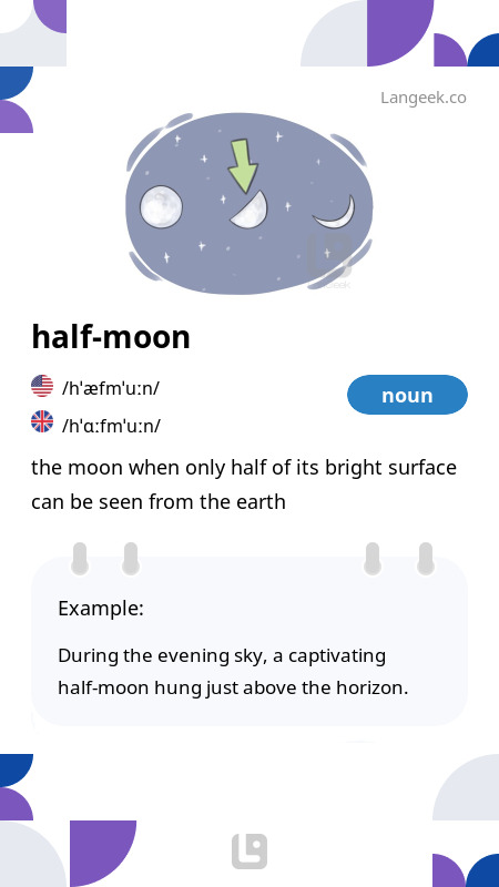 Definition & Meaning of "Half-moon" | Picture Dictionary