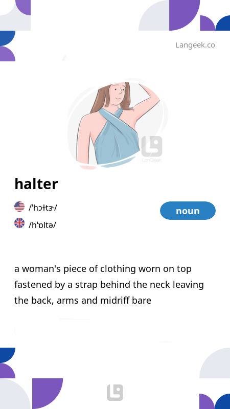 Definition & Meaning of "Halter" | Picture Dictionary
