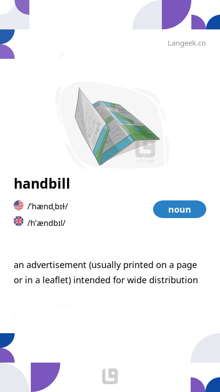 Definition & Meaning of "Handbill" | Picture Dictionary