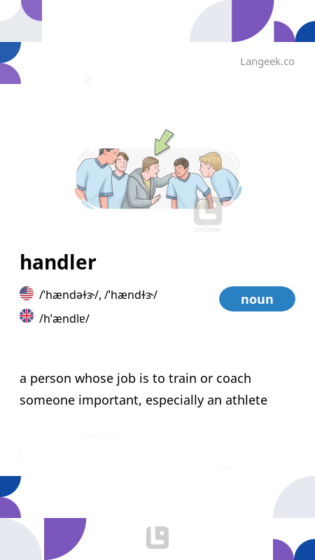 Definition & Meaning of "Handler" | Picture Dictionary