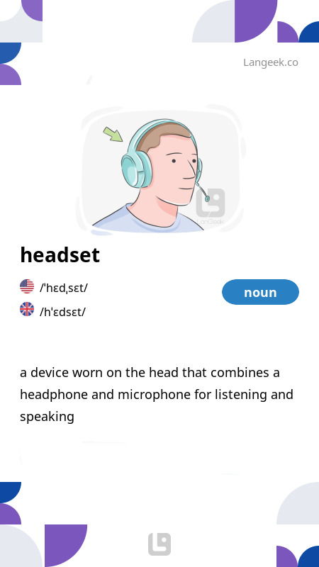 Definition & Meaning of "Headset" | Picture Dictionary