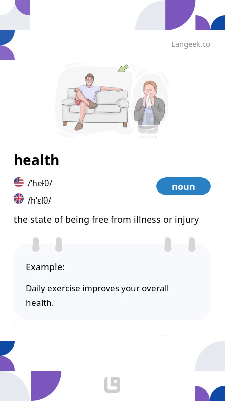 Definition & Meaning of "Health" | Picture Dictionary
